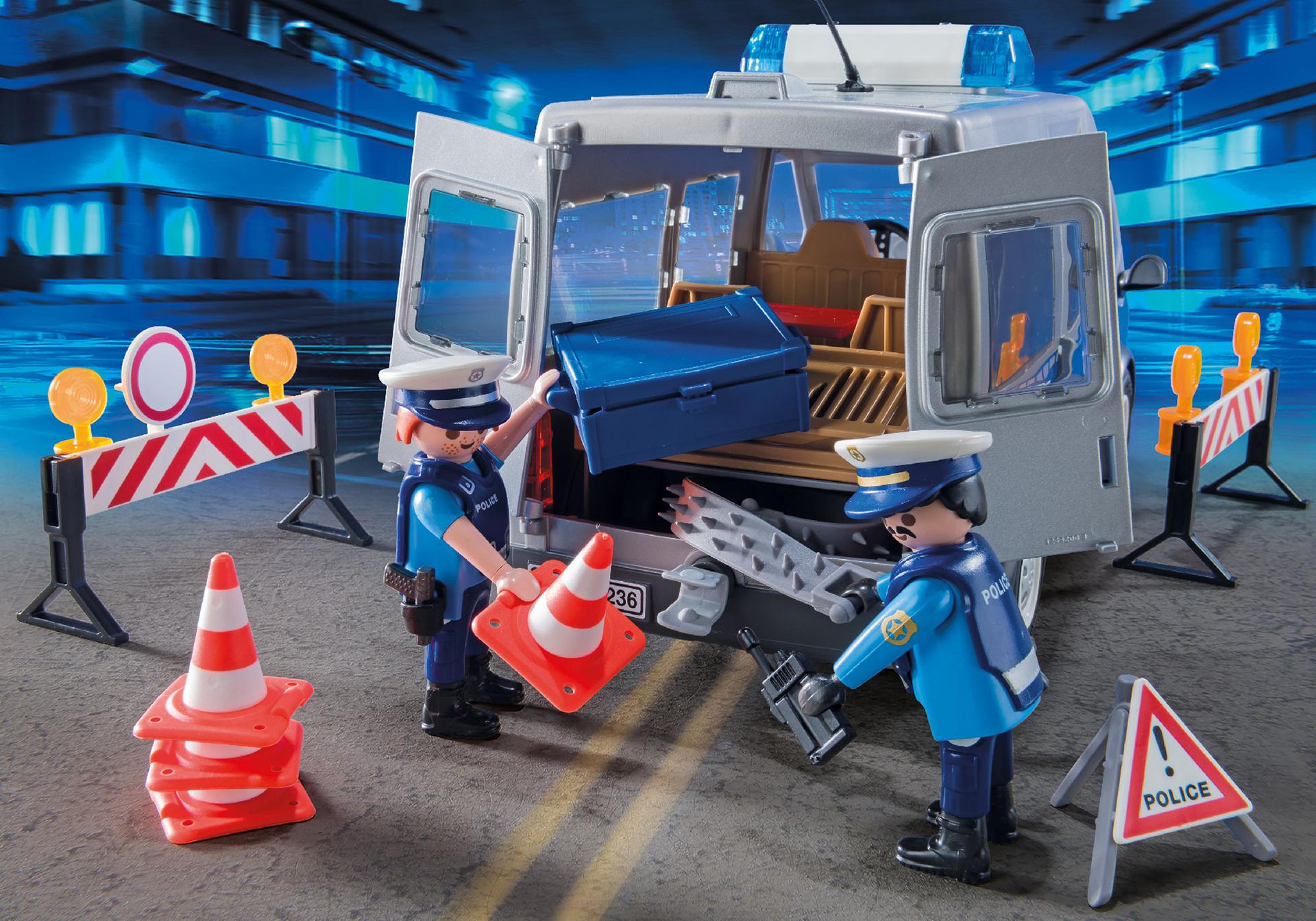 Politie interventiewagen met wegversperring - 9236 - PLAYMOBIL® Nederland Politie interventiewagen met wegversperring - 9236 - PLAYMOBIL® Nederland