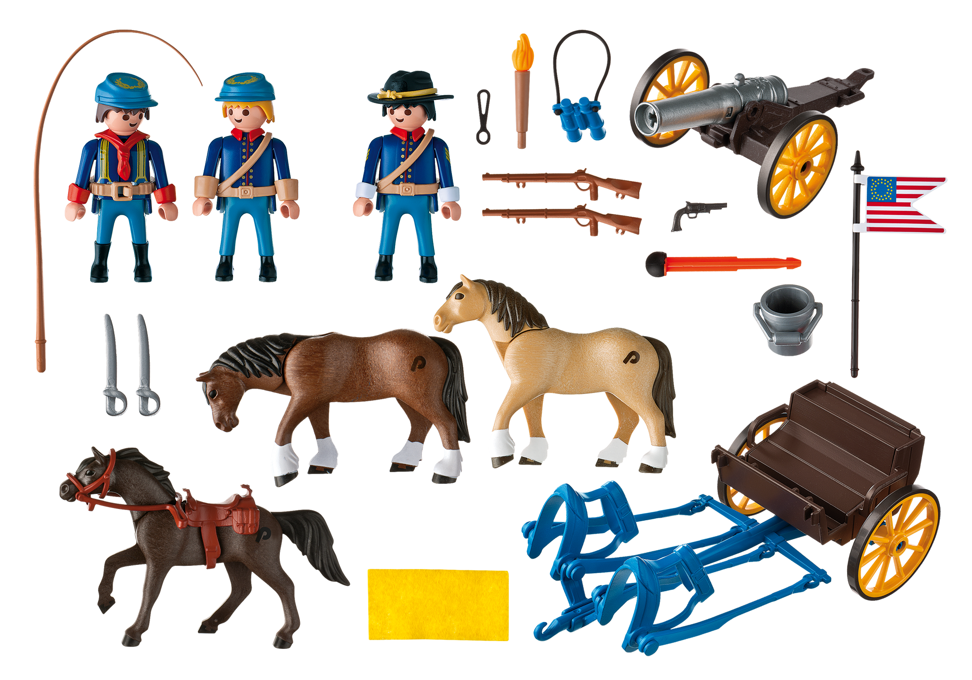 NEW & COMPLETE Playmobil Western - Horse-Drawn Carriage with Cavalry ...