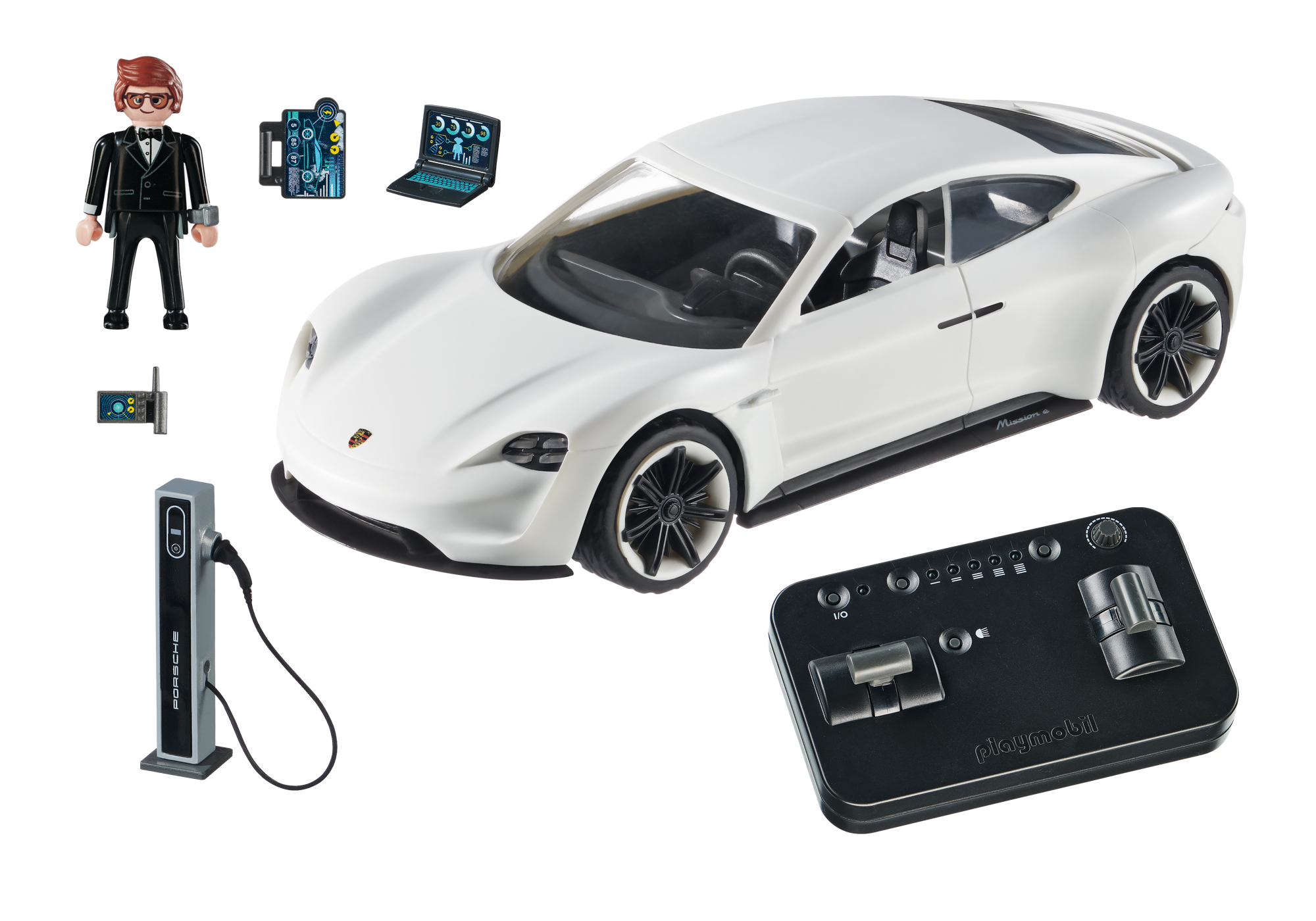 PLAYMOBIL:THE MOVIE Rex Dasher's Porsche Mission E - 70078 - PLAYMOBIL® USA