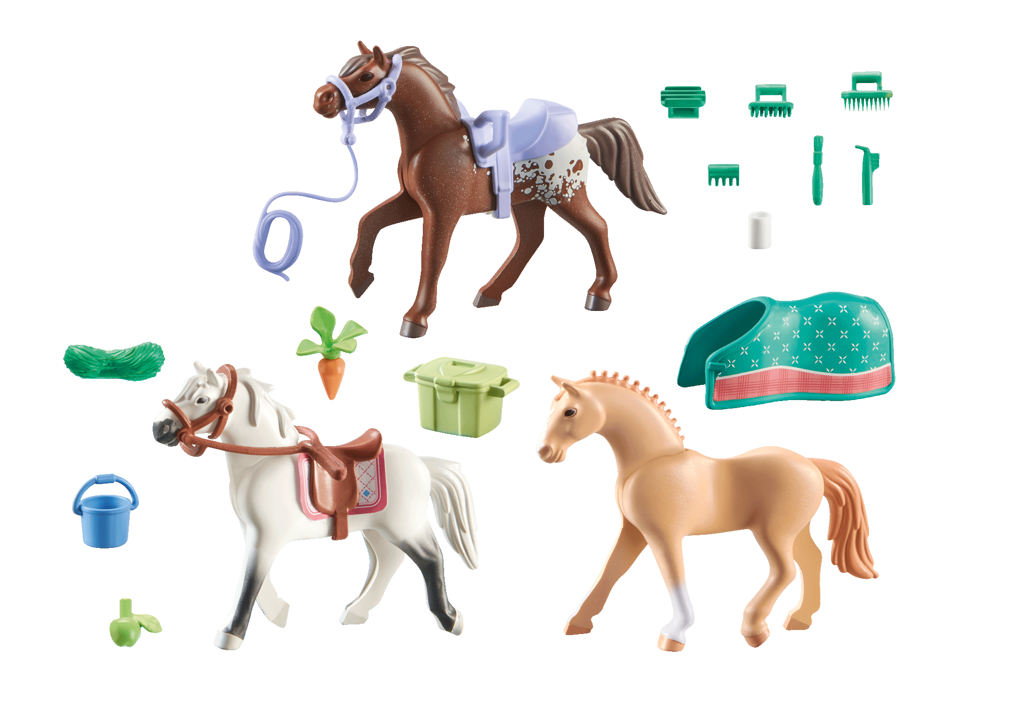 3 Pferde: Morgan, Quarter Horse & - 71356 | PLAYMOBIL®
